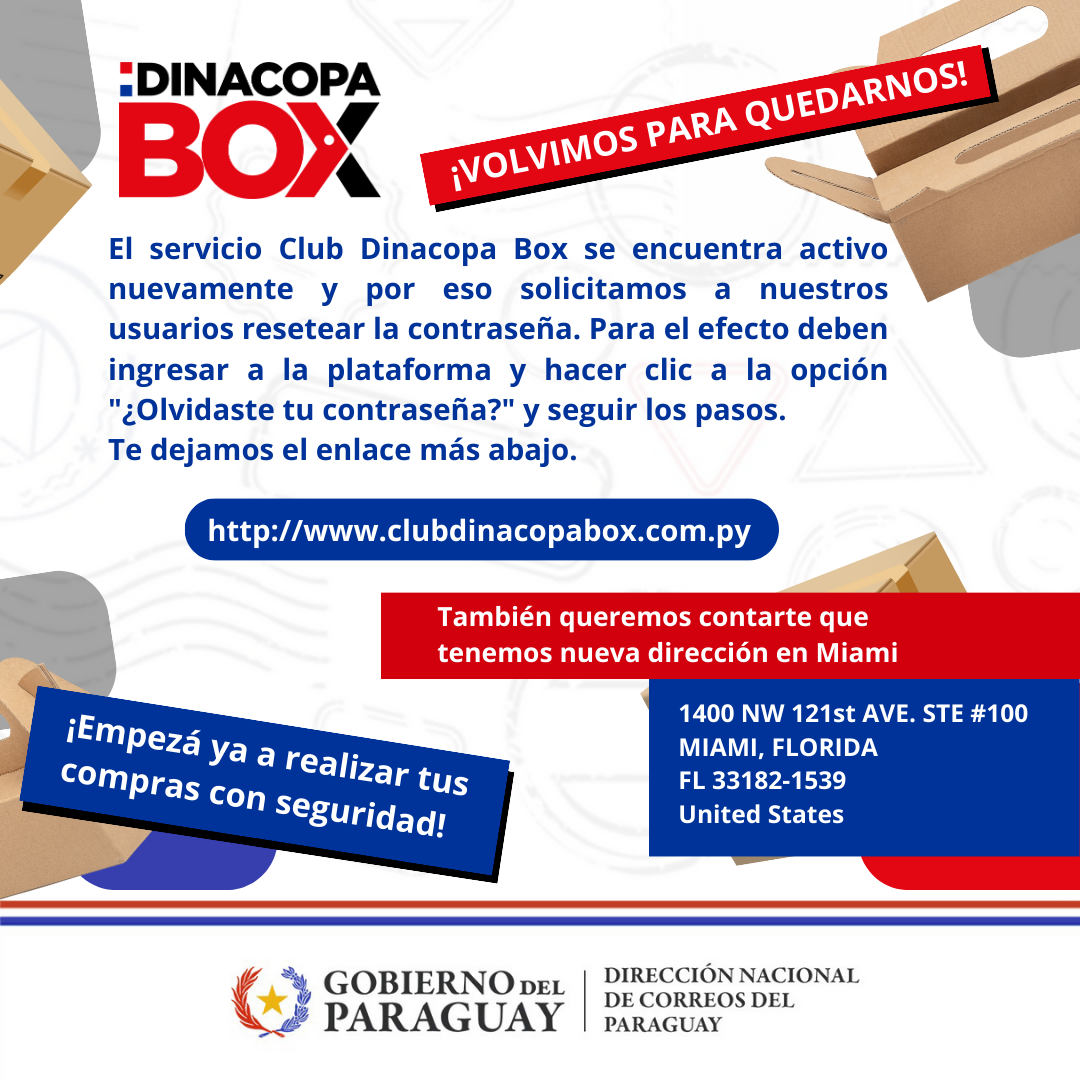 Dinacopa Box: es un servicio adaptado a necesidades de los clientes ...